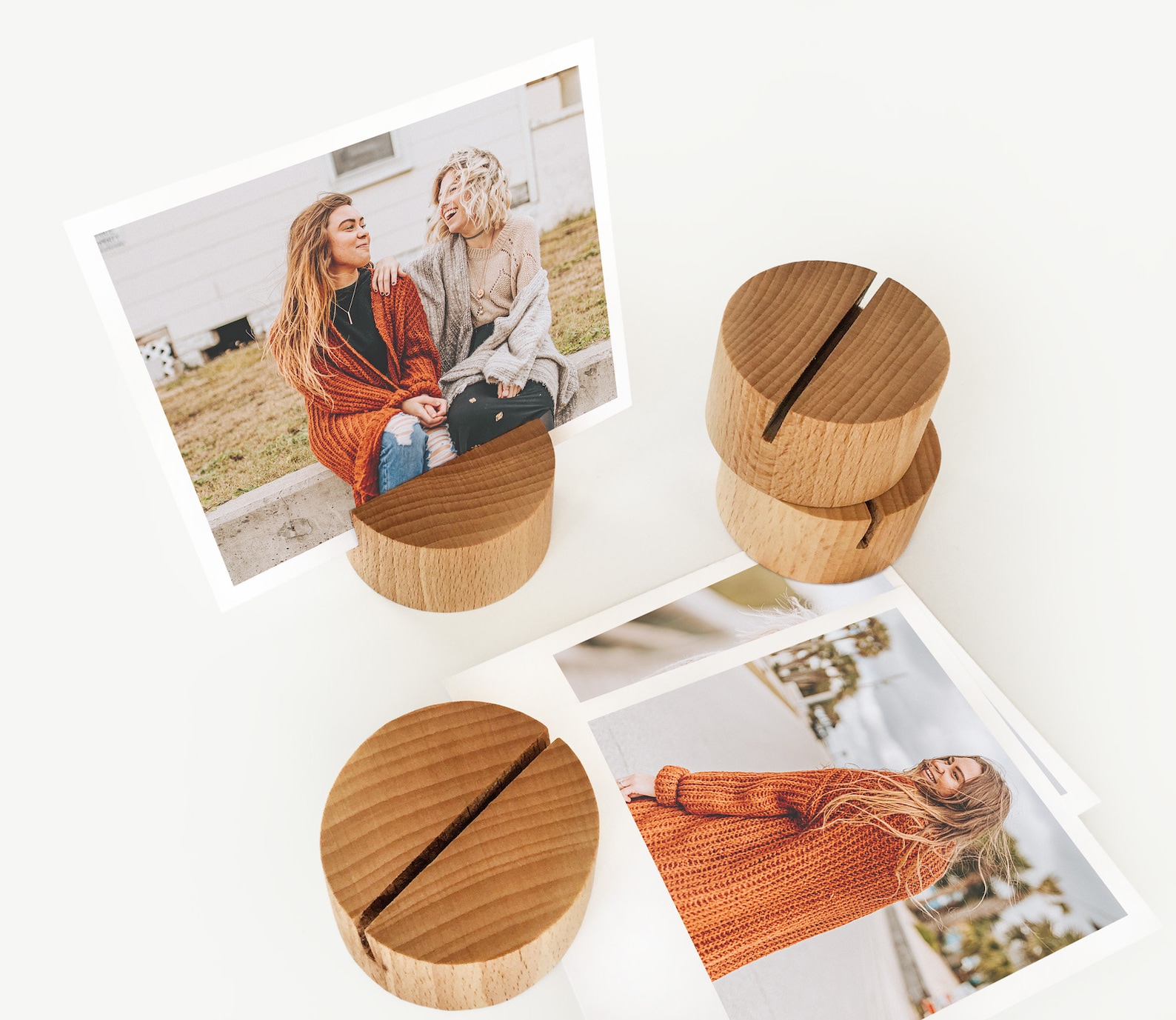 Round Wood Card Holder, Photo Holder, Place Card Holder, Photo Gift - Etsy