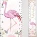 Flamingo Height Chart, Personalized Growth Chart Flowers, Girls Floral ...