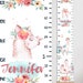 Llama Growth Chart Height Chart for Kids Flowers Llama | Etsy