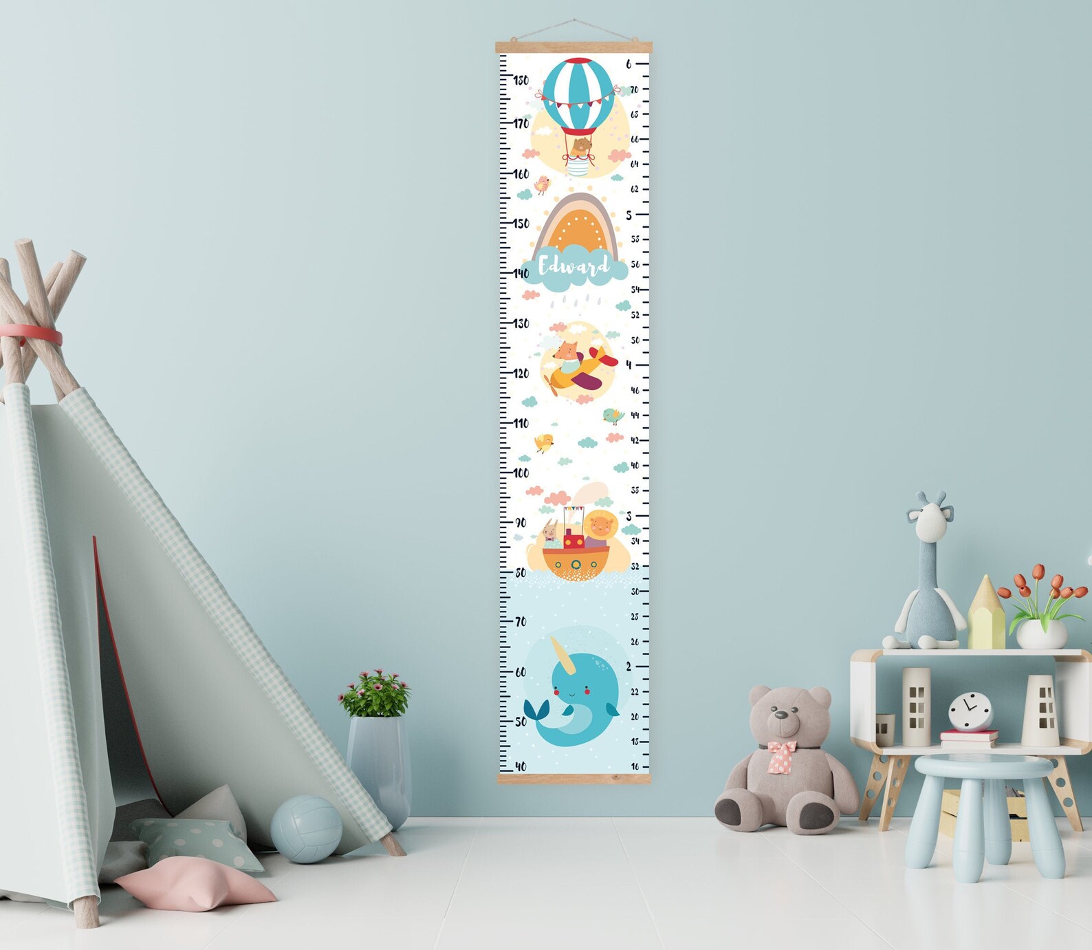 Personalized Growth Chart Height Chart for Kids Adventure - Etsy