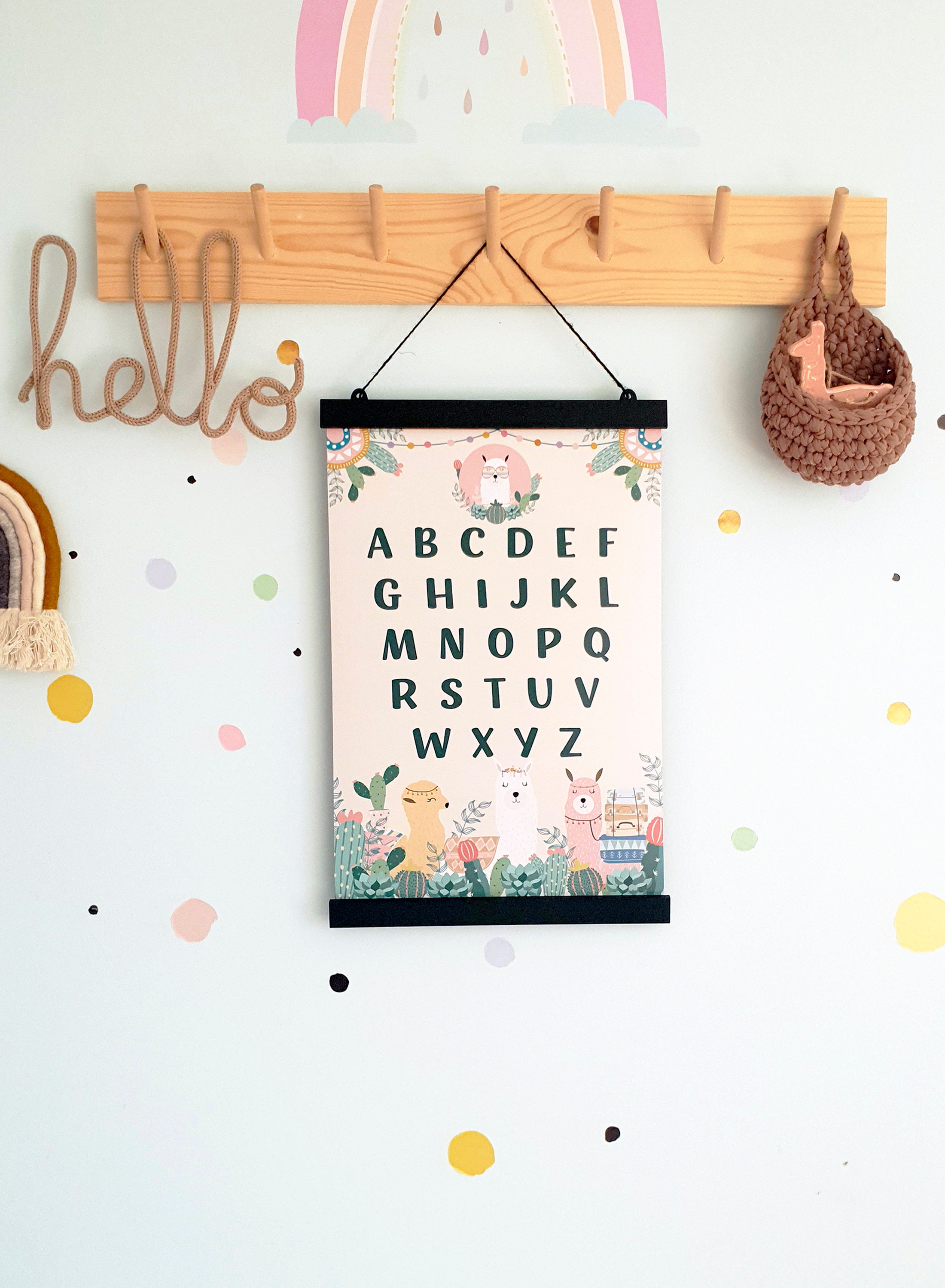 Llamas Alphabet Poster ABC Wall Art Alpacas Alphabet Nursery - Etsy