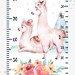 Llama Growth Chart Height Chart for Kids Flowers Llama - Etsy