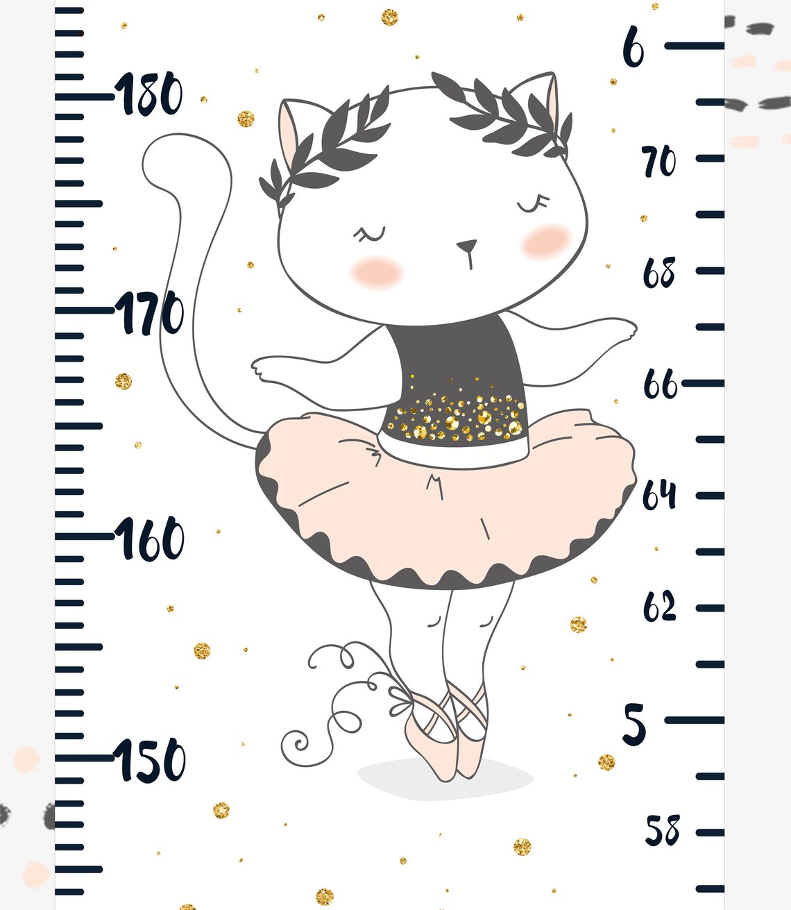 Ballet Height Chart for Girls Ballerina Growth Chart Ballet - Etsy