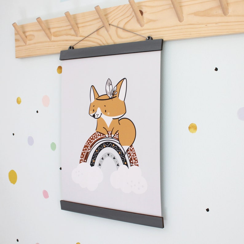 Fox Art Print Nursery Art Home Poster Posters for Kids With - Etsy