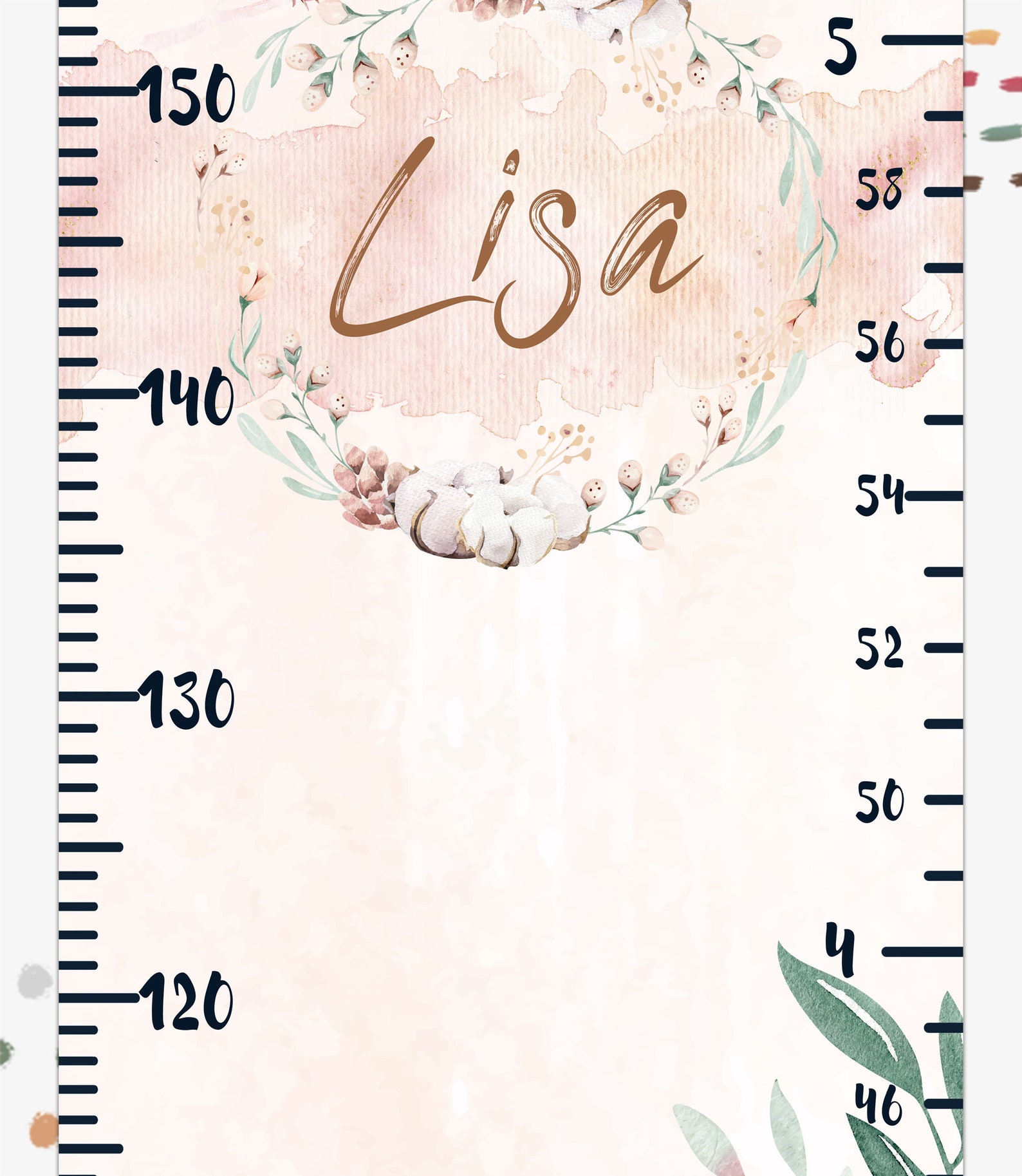 Personalized Growth Chart Girl Vinil Growth Chart - Etsy