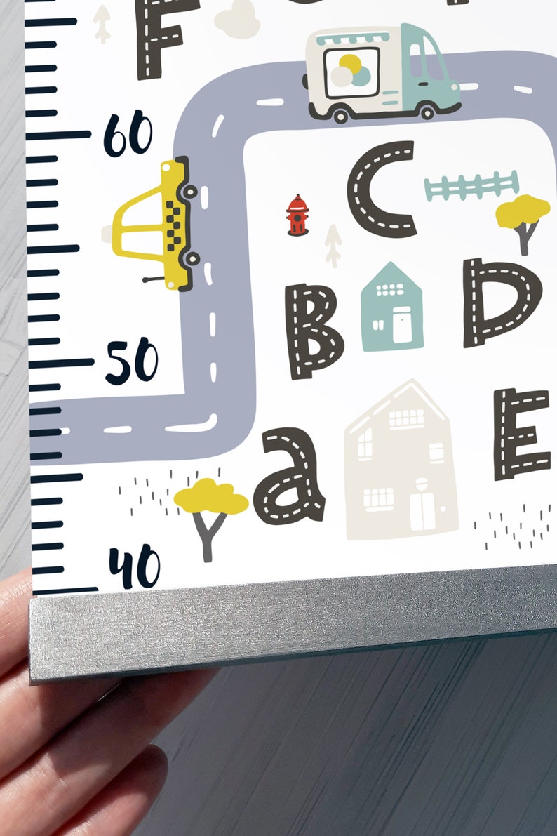 Height Chart for Boy Cars Growth Chart Ruler Alphabet Height - Etsy