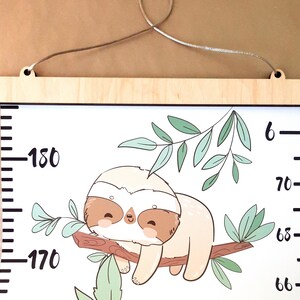 Sloth Growth Chart, Height Chart for Kids, Growth Chart Boy Girl, Child ...