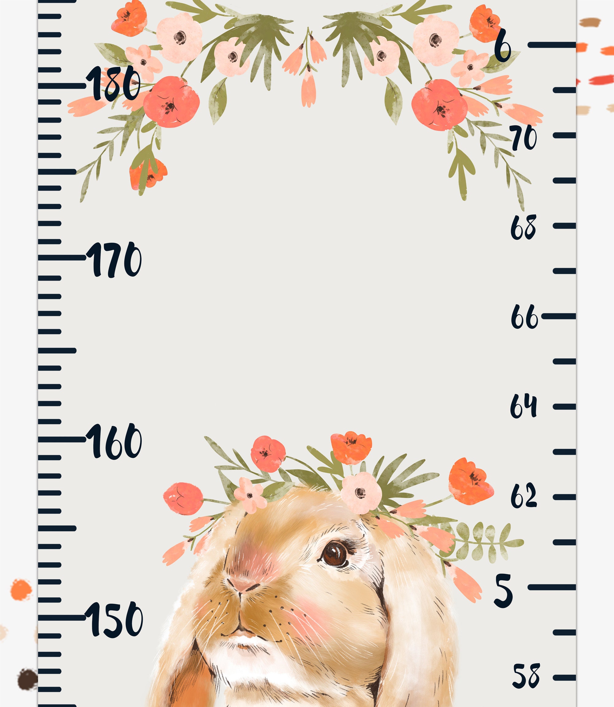 Height Chart for Girl Personalize Growth Chart Ruler Spring | Etsy
