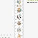 Growth Chart Animals, Height Chart for Kids, Zoo Growth Chart ...