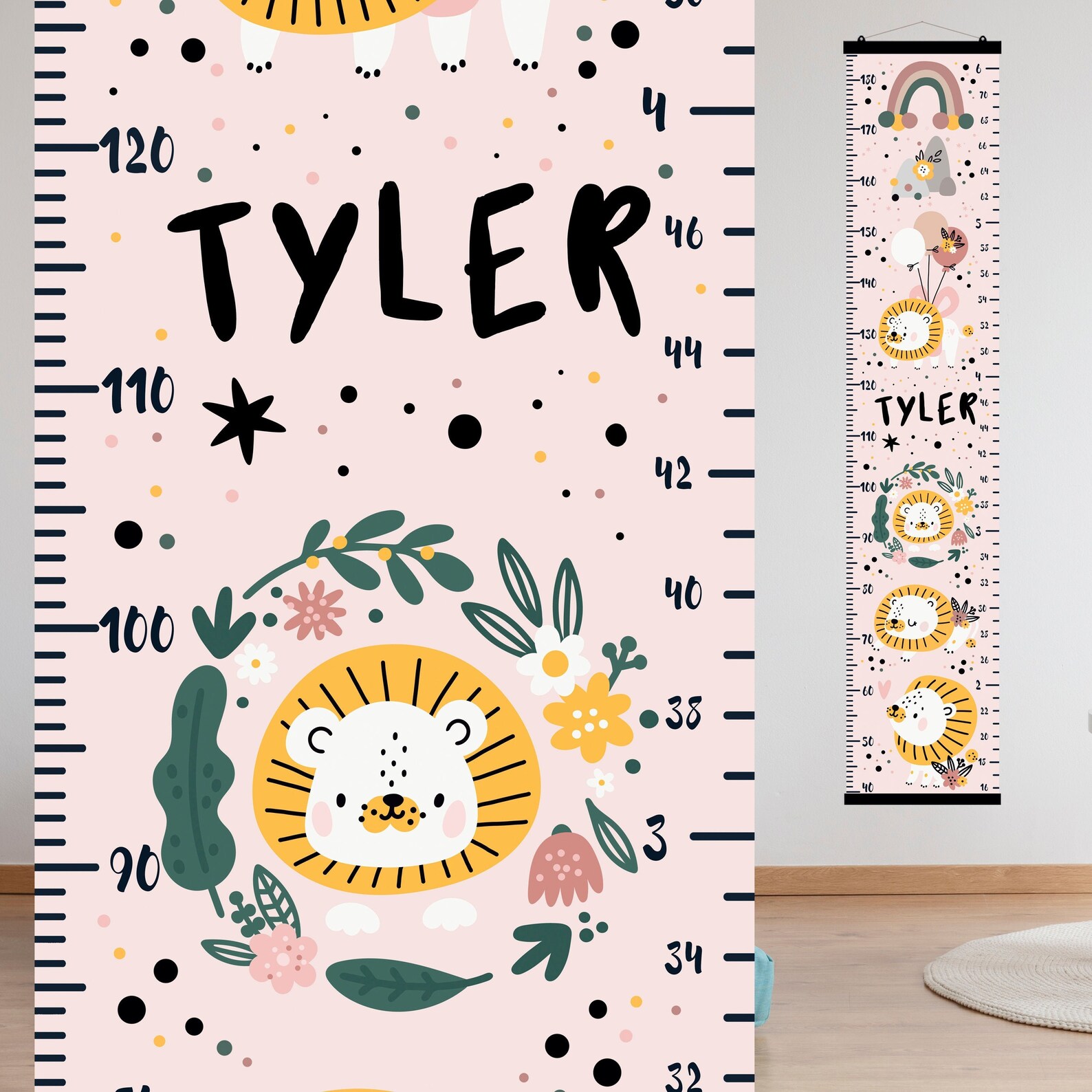 Lion Growth Chart Personalized Height Chart for Girl of Boy | Etsy