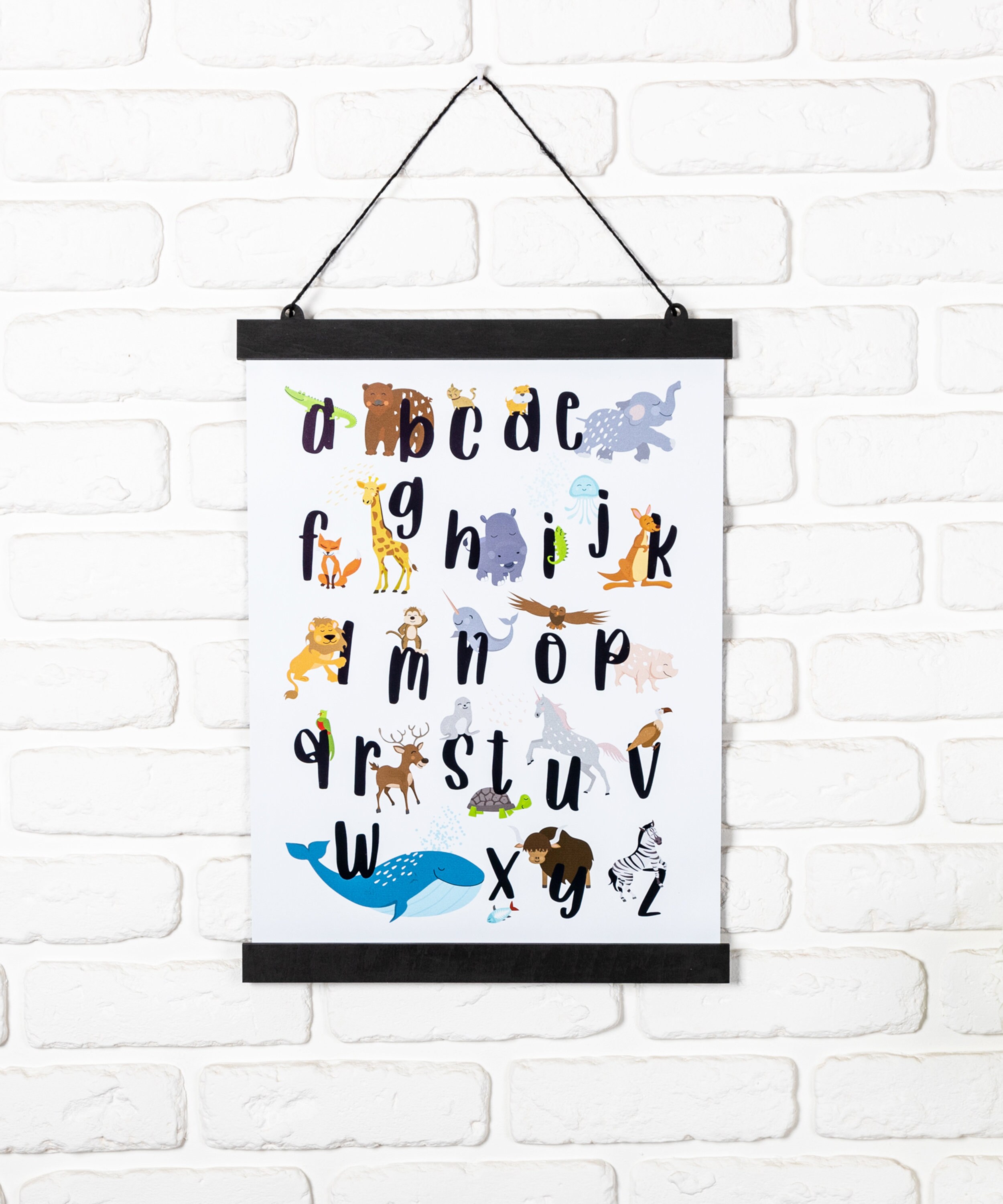 Animals Alphabet Poster ABC Wall Art Alphabet Print Nursery | Etsy