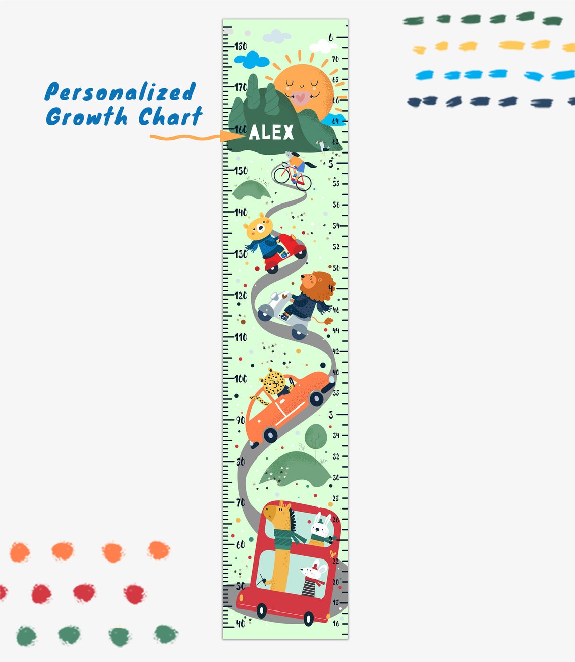 Personalized Growth Chart Height Chart for Kids Vinil - Etsy