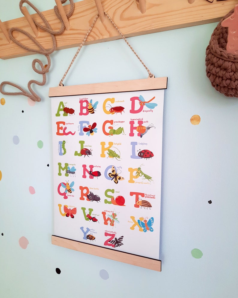 Insects Alphabet ABC Posters Wall Art Print Bugs Nursery - Etsy