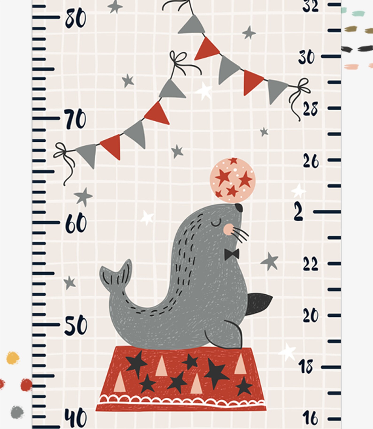 Circus Growth Chart Personalized Height Chart for Kids Animal | Etsy