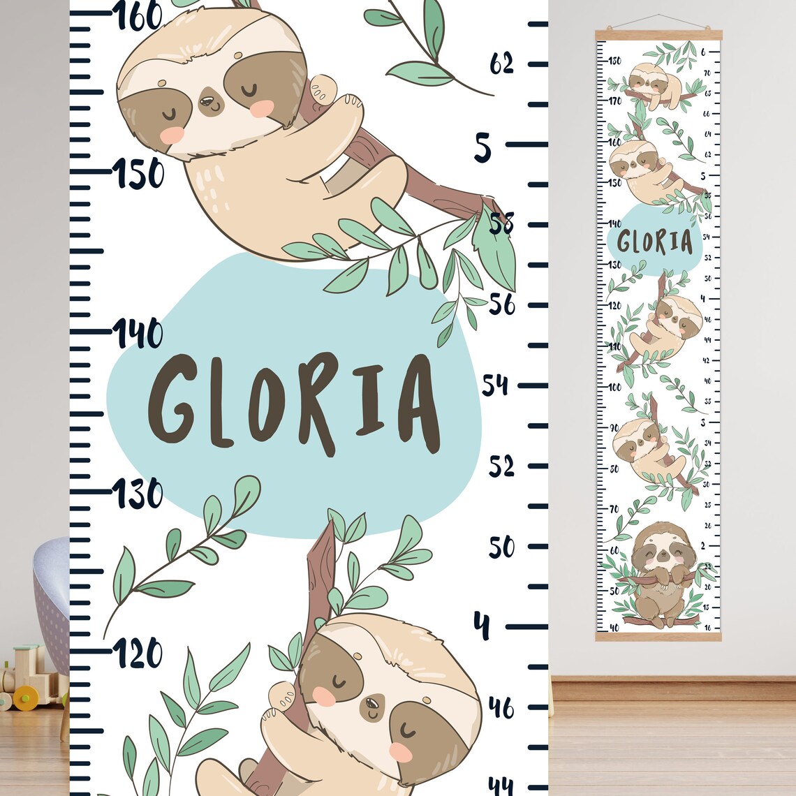 Sloth Growth Chart Height Chart for Kids Growth Chart Boy | Etsy Australia