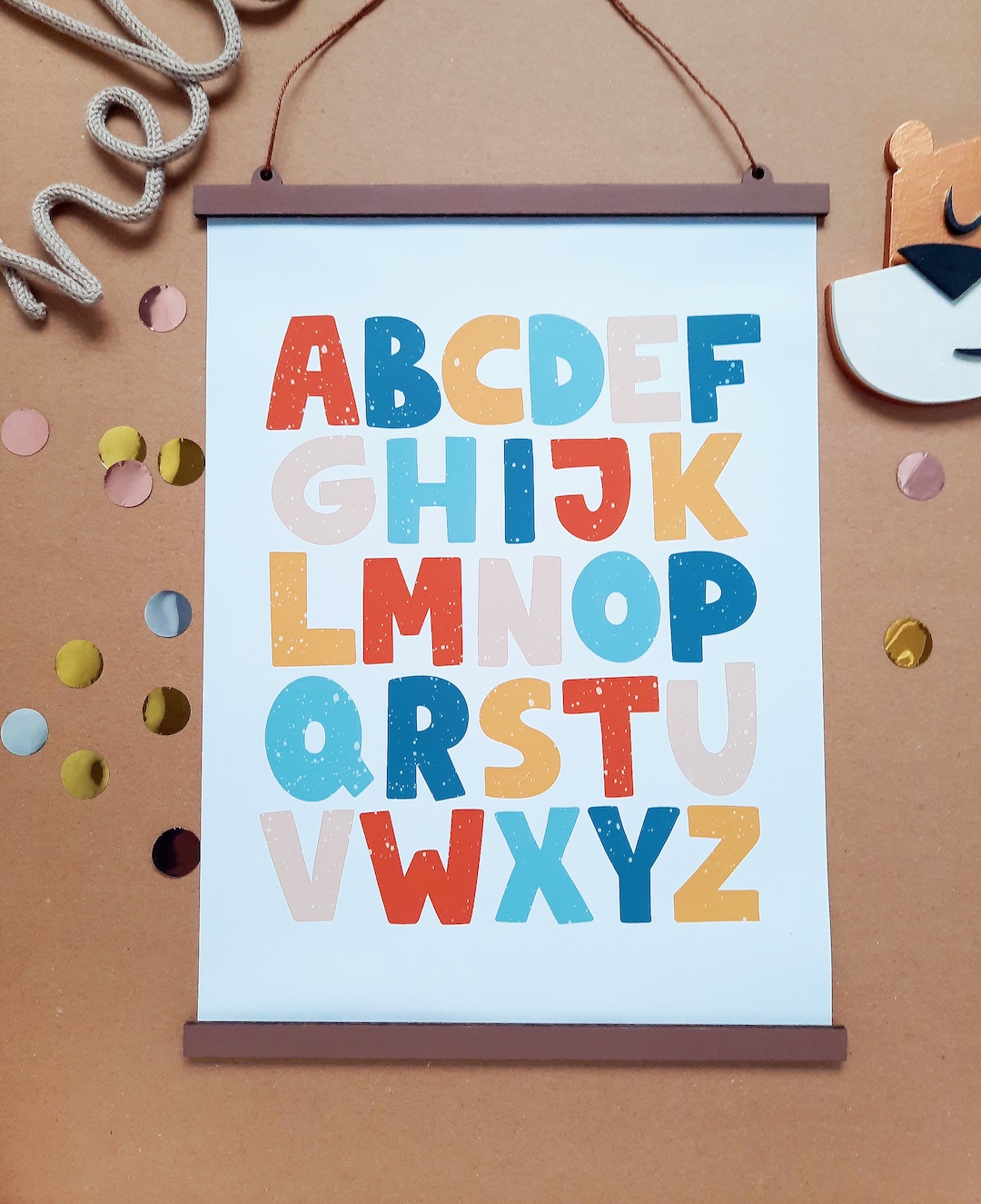 Alphabet Poster Frame, ABC Poster for Baby Room, Wall Art, Alphabet ...