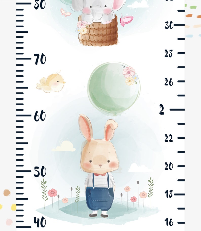 Height Chart Balloons Personalized Growth Chart Air Fox - Etsy