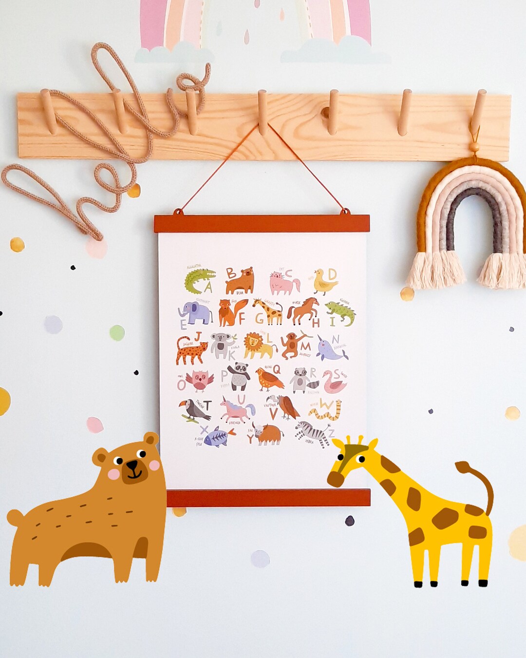 Animal Alphabet Poster I ABC Wall Art I Educational Poster I Zoo ...