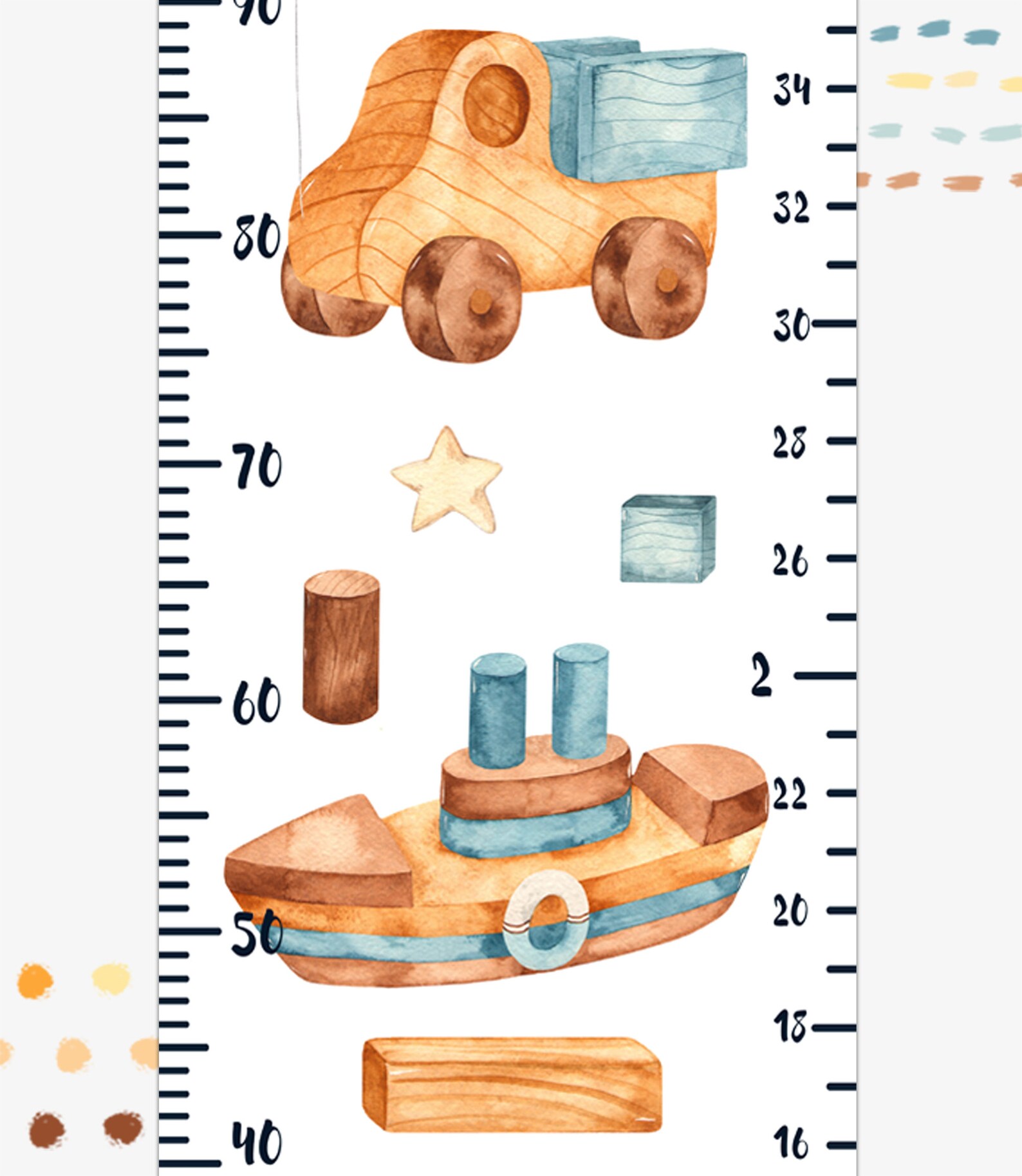 Wooden Toys Height Chart for Boys Growth Chart Ruler - Etsy