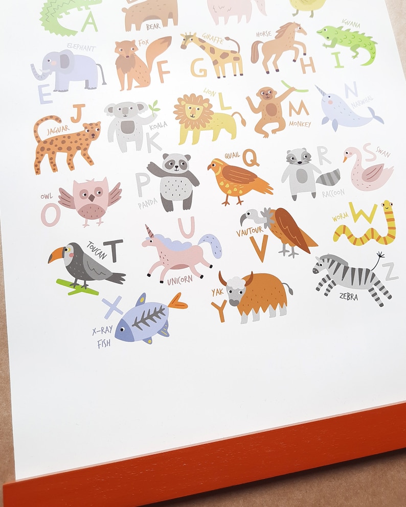 Animal Alphabet Poster I ABC Wall Art I Educational Poster I - Etsy