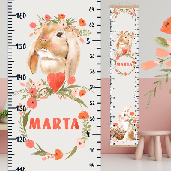 Height Chart for Girl Personalize Growth Chart Ruler Spring | Etsy