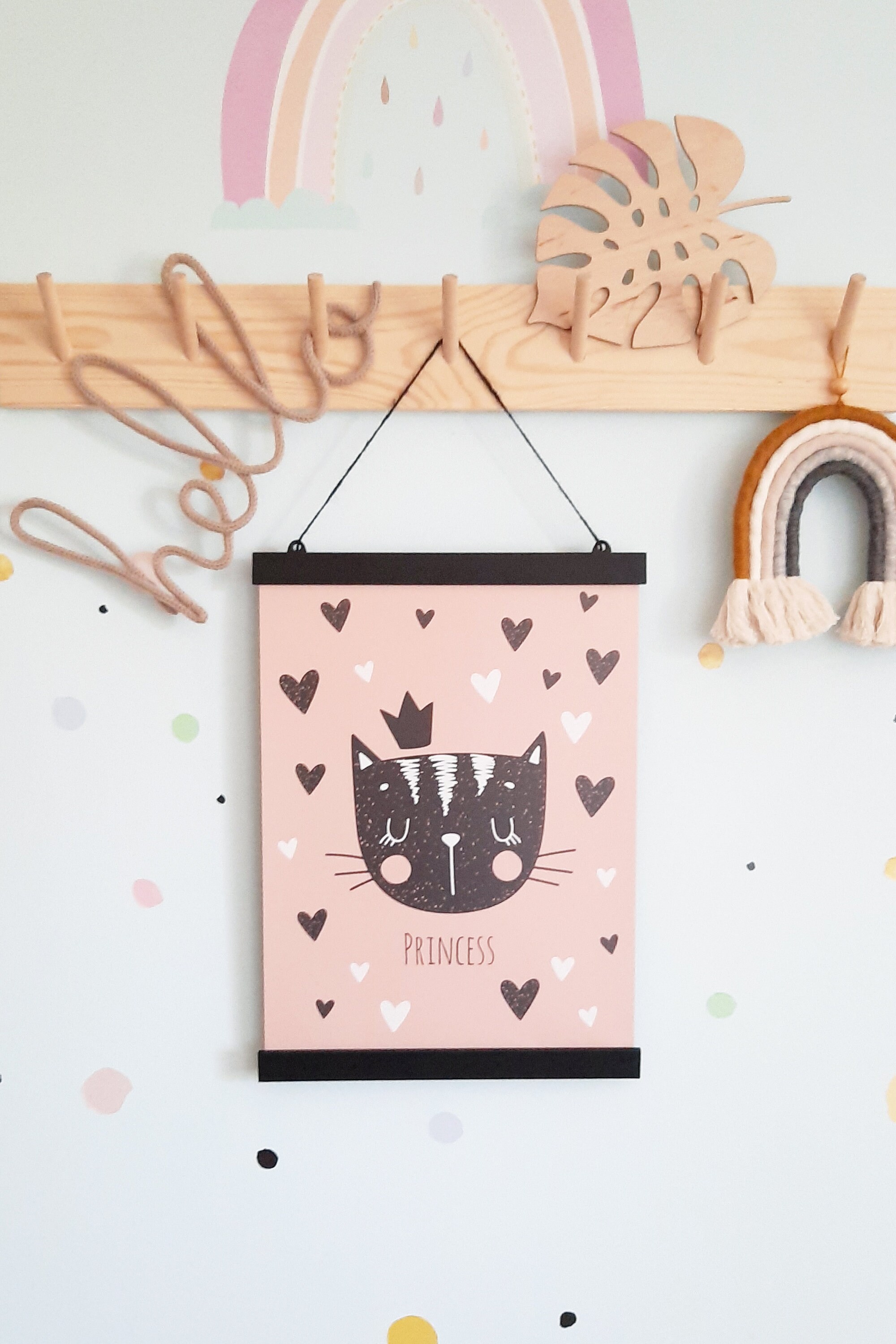 Wall Art Poster Cat Poster With Animals for Girl Kids - Etsy