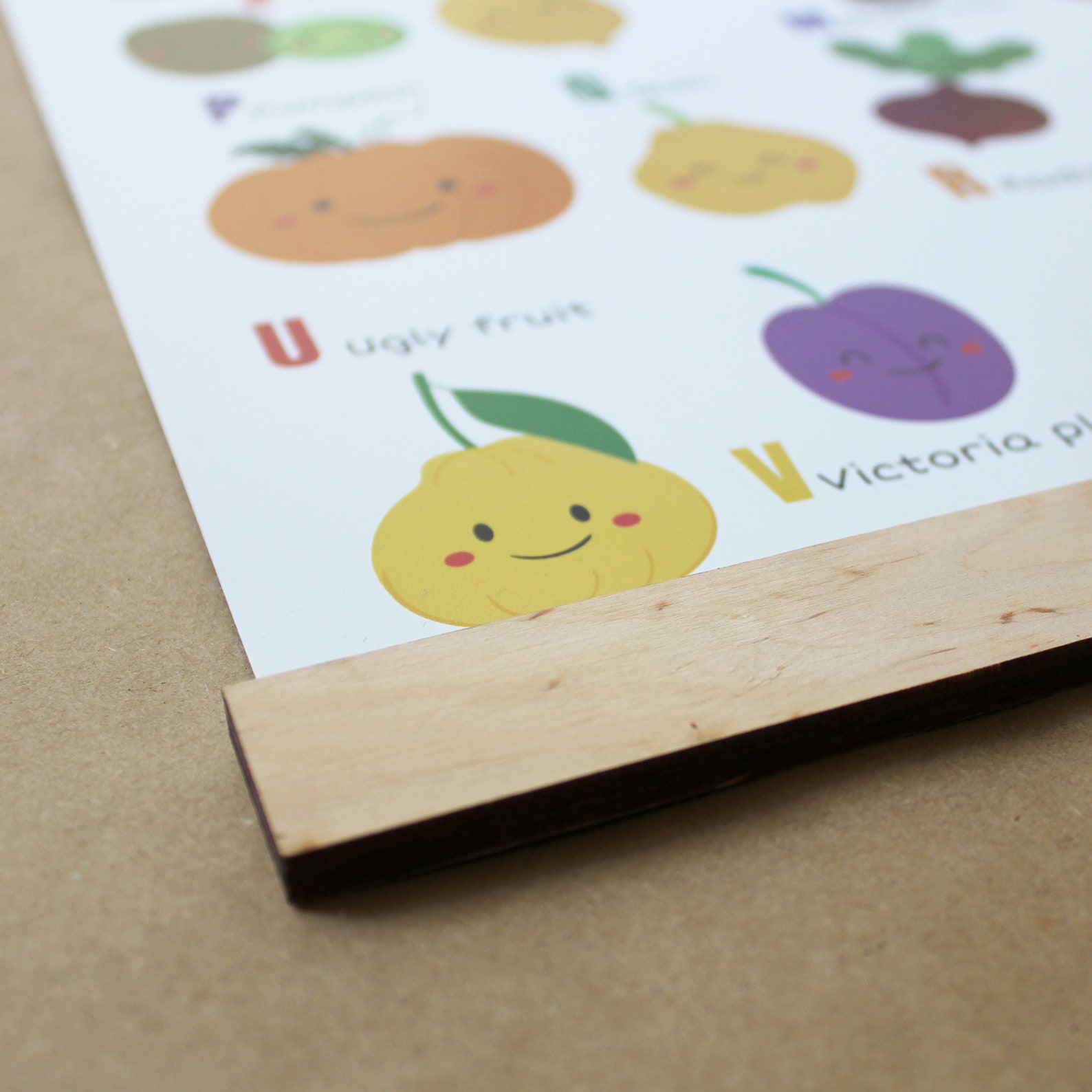 Vegetable Alphabet Poster ABC Wall Art Alphabet Print Nursery - Etsy