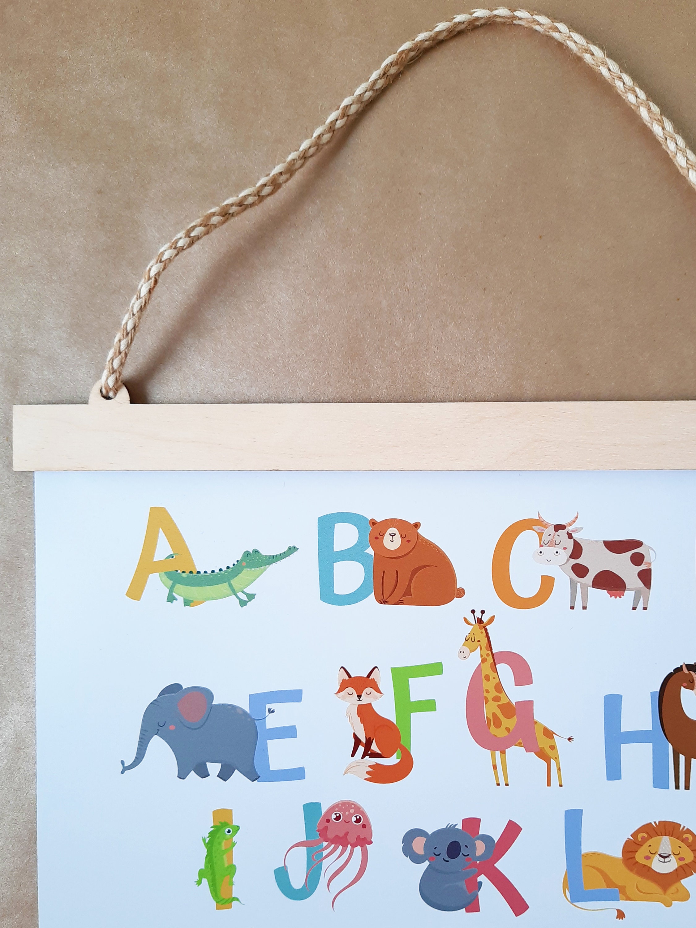 ABC Posters Animals Alphabet Wall Art Print Zoo Nursery - Etsy UK