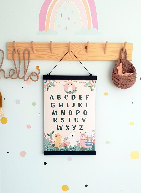 Llamas Alphabet Poster ABC Wall Art Alpacas Alphabet Nursery - Etsy