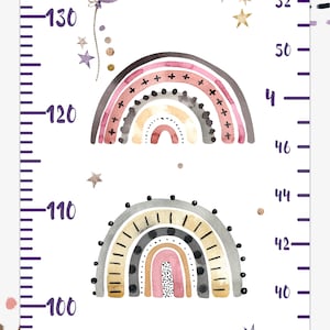 Rainbow Height Chart for Kids, Growth Chart Ruler, Personalized Baby ...