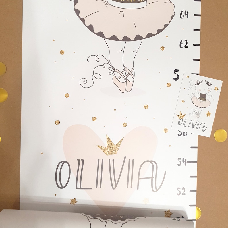 Ballet Height Chart for Girls Ballerina Growth Chart Ballet - Etsy