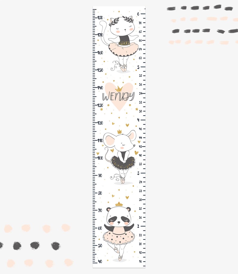 Ballet Height Chart for Girls Ballerina Growth Chart Ballet - Etsy