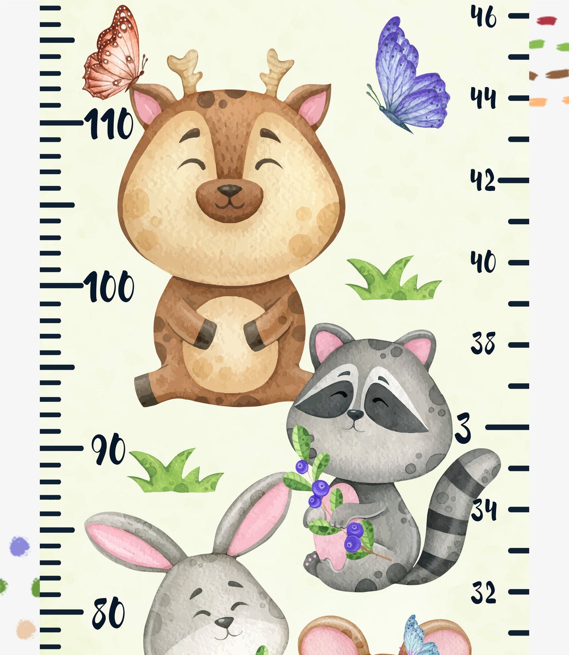 Forest Animals Height Chart Personalized Growth Chart | Etsy