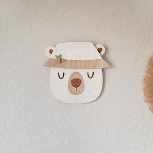 Lion Face Wall Hanging, Lama Bear Baby Animals, Safari Nursery Decor ...