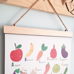 Vegetable Alphabet Poster ABC Wall Art Alphabet Print Nursery Decor ...