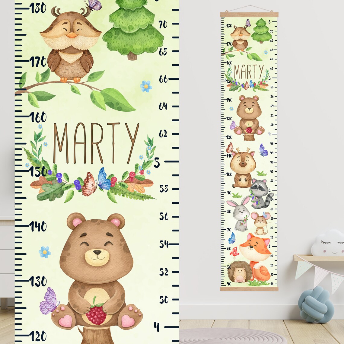 Forest Animals Height Chart Personalized Growth Chart - Etsy