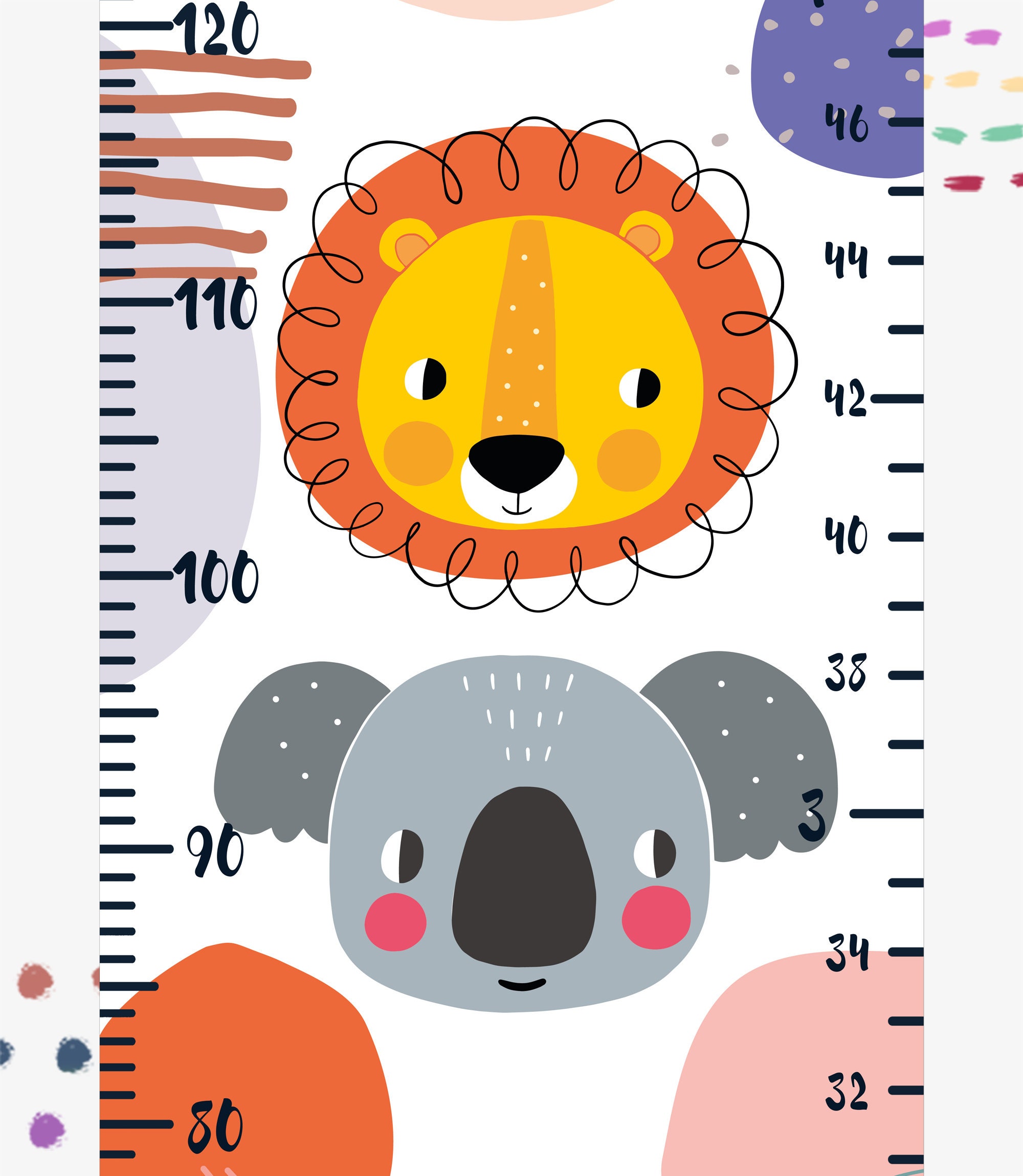 Height chart for kids Personalized growth chart scandinavian | Etsy