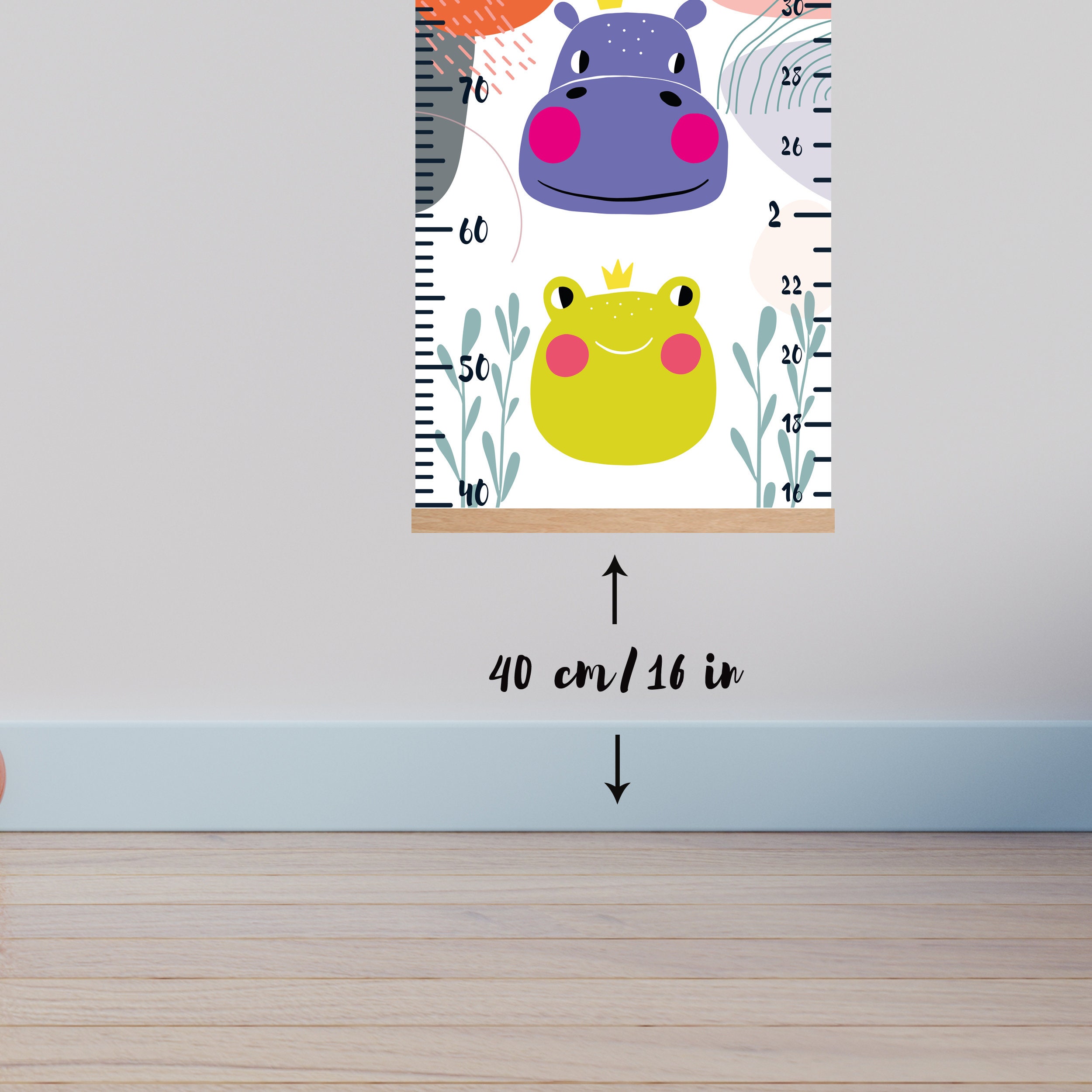 Height chart for kids Personalized growth chart scandinavian | Etsy