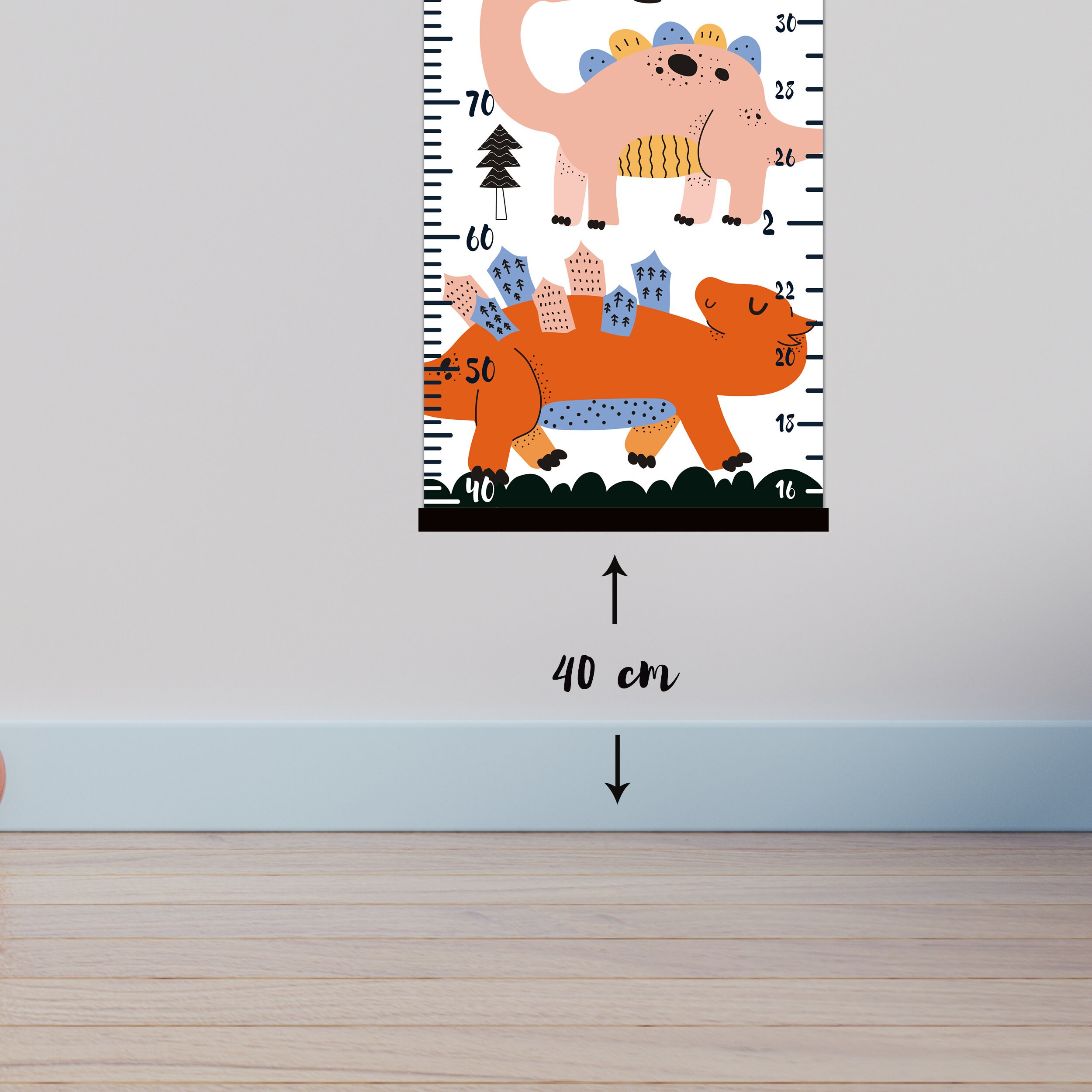 Personalized Dino Growth Chart: Nursery Wall Decor, Vinyl Ruler - Etsy