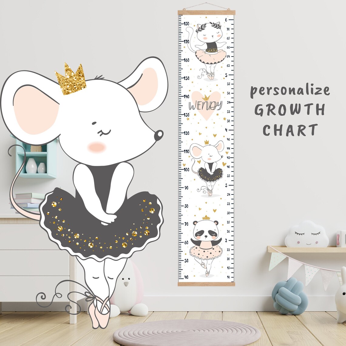 Ballet Height Chart for Girls Ballerina Growth Chart Ballet - Etsy