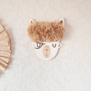 Lion Face Wall Hanging, Lama Bear Baby Animals, Safari Nursery Decor ...