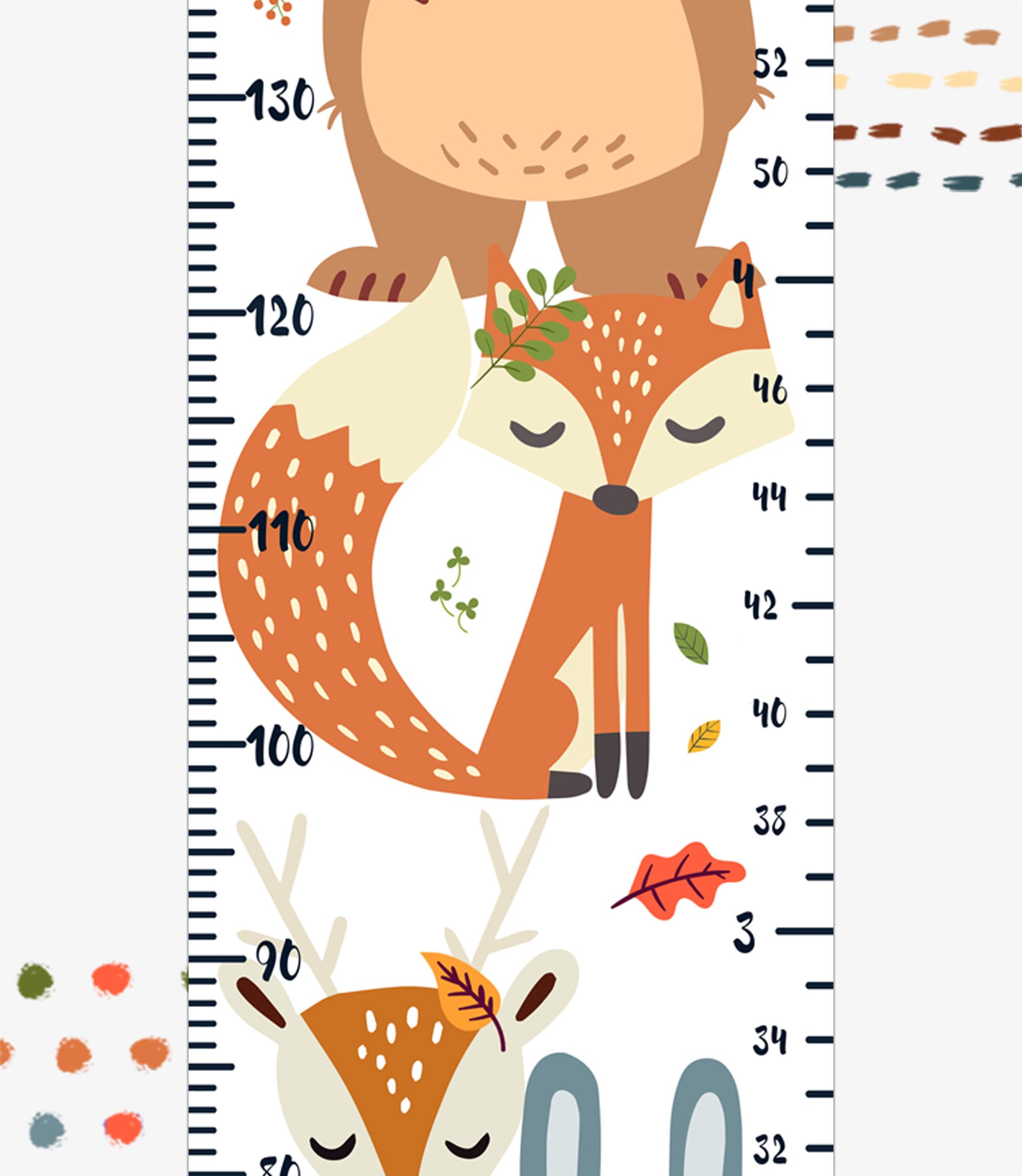 Forest Animals Height Chart Growth Chart for Kids Gift Child | Etsy