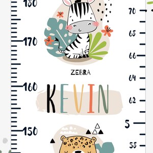 Growth Chart Animals, Height Chart for Kids, Zoo Growth Chart ...
