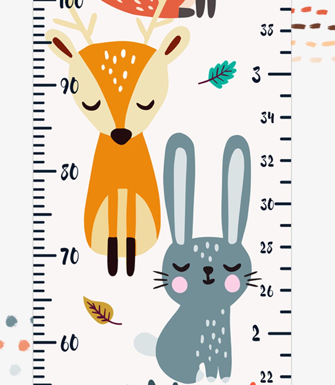 Woodland Animals Growth Chart Height Chart for Kids Forest | Etsy