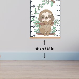 Sloth Growth Chart, Height Chart for Kids, Growth Chart Boy Girl, Child ...