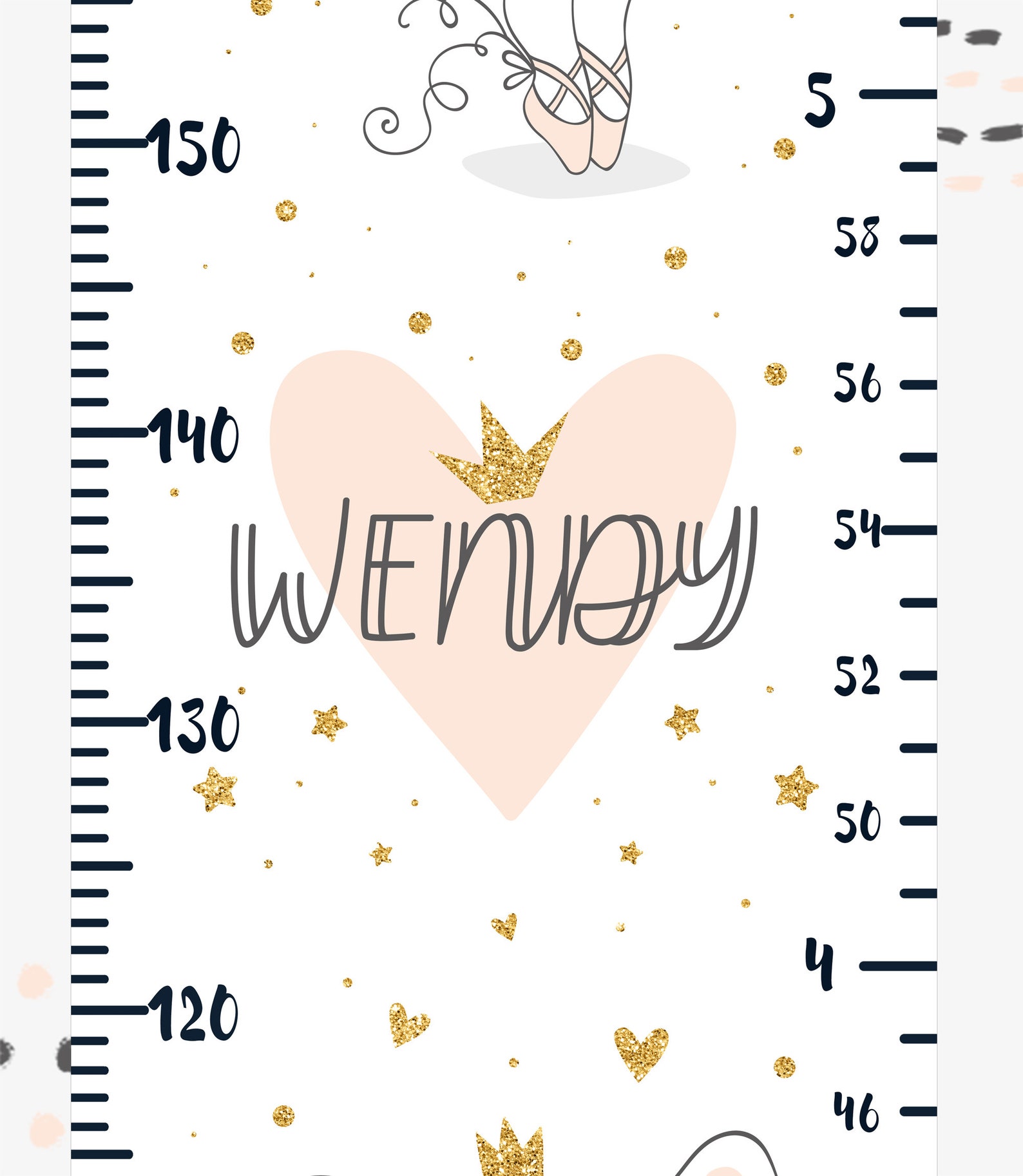 Ballet Height Chart for Girls Ballerina Growth Chart Ballet - Etsy