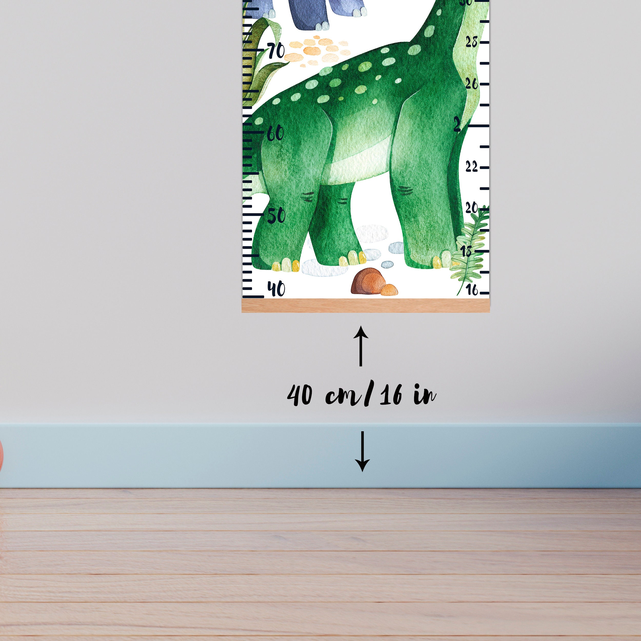 Personalized Dino Growth Chart: Watercolor Dinosaur Nursery Decor - Etsy