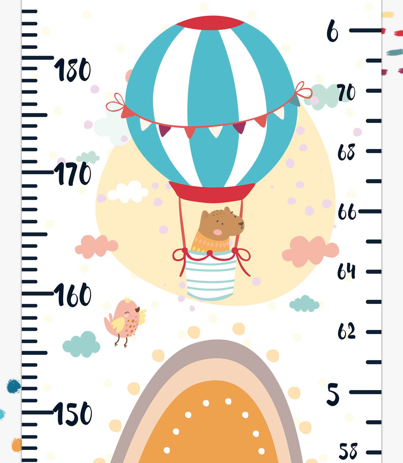 Personalized Growth Chart Height Chart for Kids Adventure - Etsy