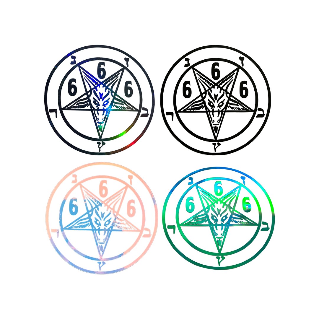 Sigil of Baphomet 666 Permanent Vinyl Decal, Multiple Sizes & Colors ...