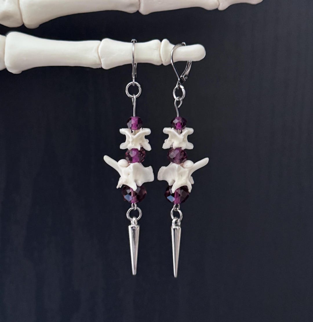 Rattlesnake & Boa Constrictor Vertebrae Bones Gothic Stainless Steel ...